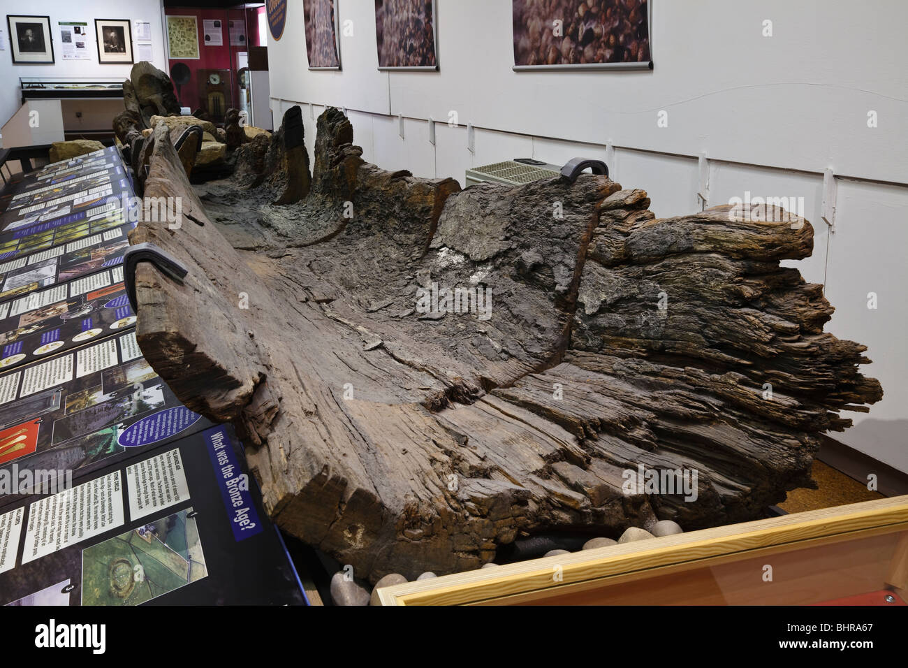 A prehistoric wooden boat known as 'The Hanson Log Boat' in Derby ...