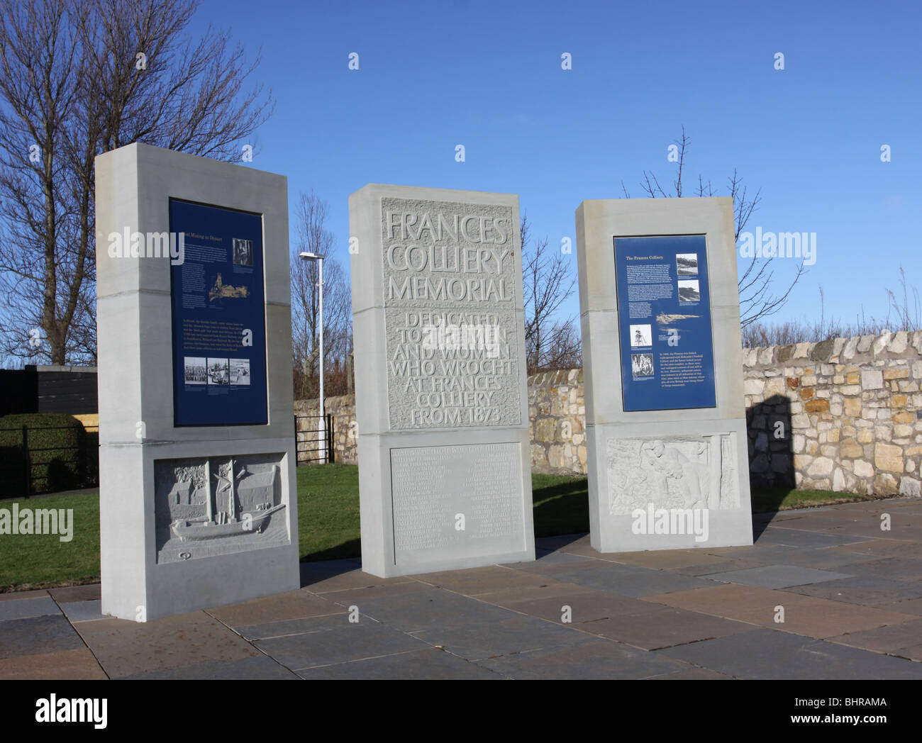 Frances Colliery Memorial Dysart Fife Scotland January 2010 Stock Photo ...