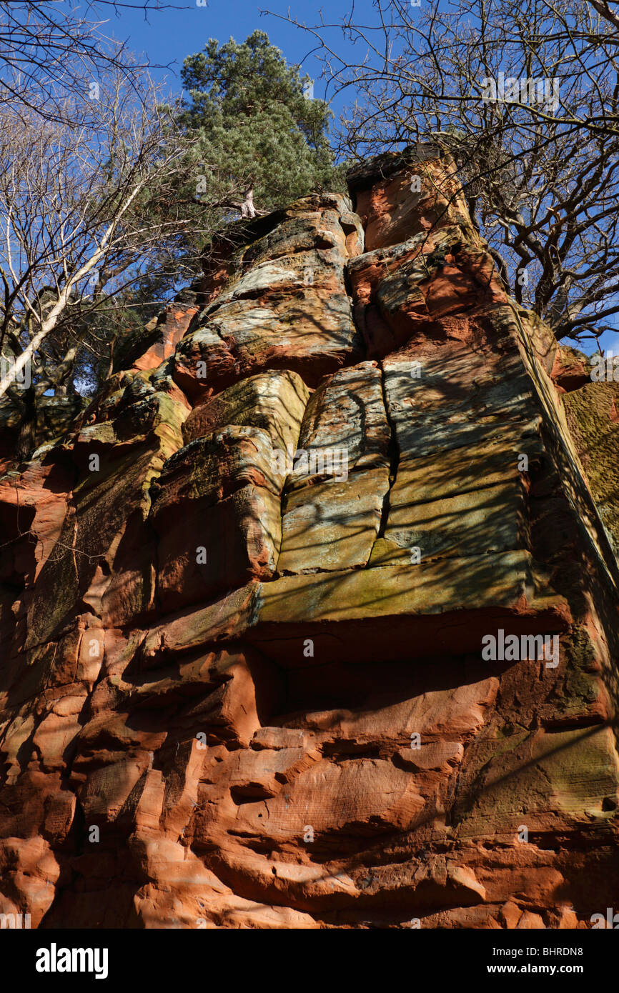 The sandstone cliffs of High Rock, near the town of Bridgnorth in ...