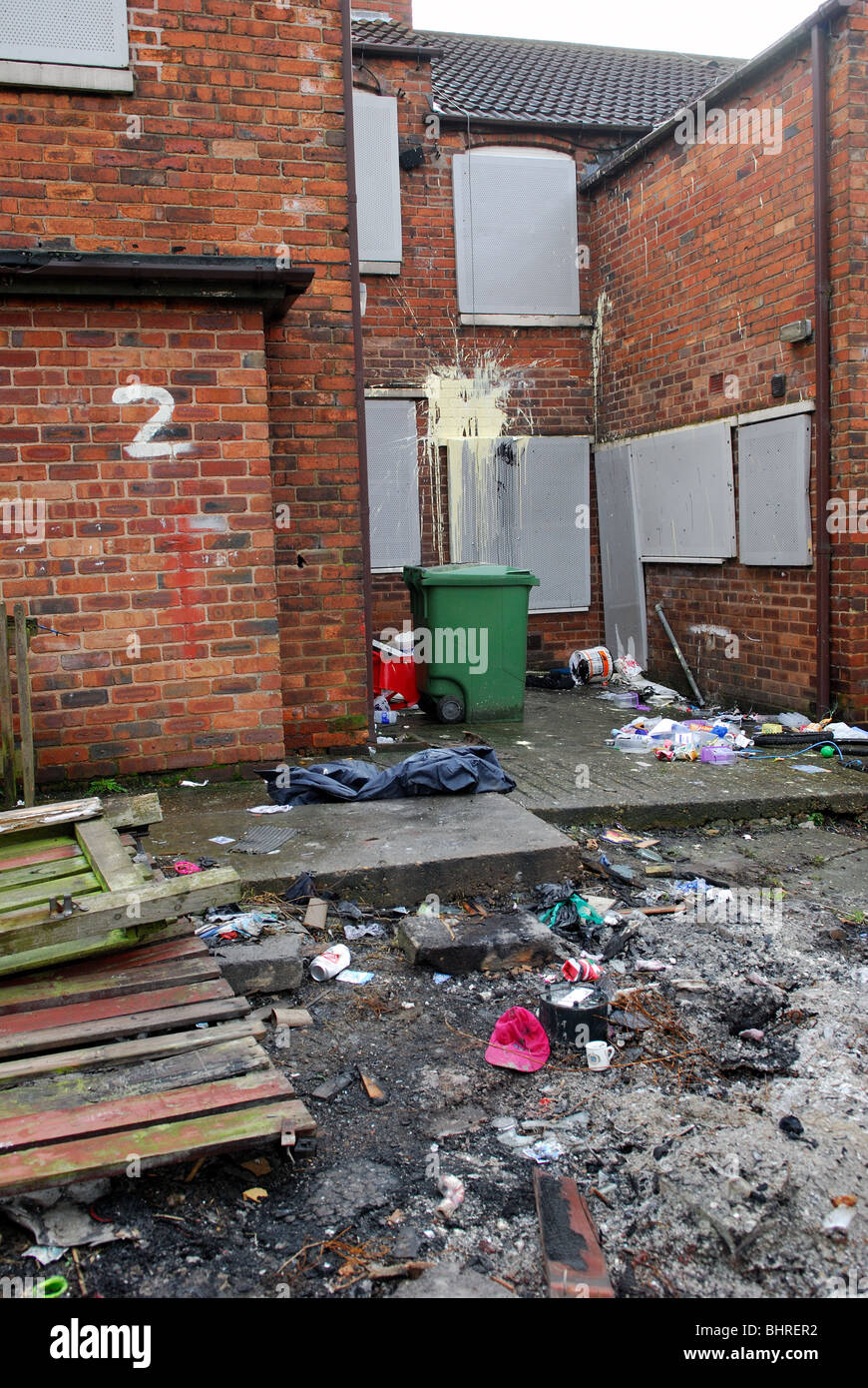 Pleasley Mansfield Nottinghamshire England.Run Down Council Estate ...