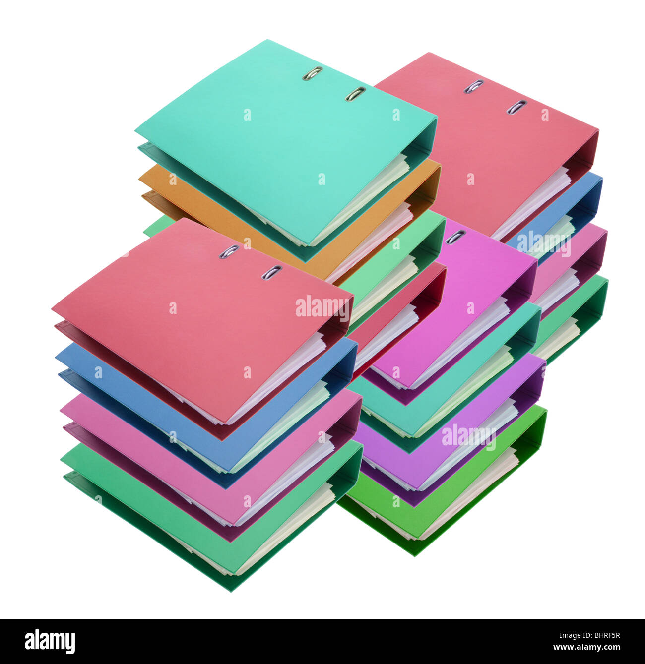 Stacks of Ring Binders Stock Photo - Alamy