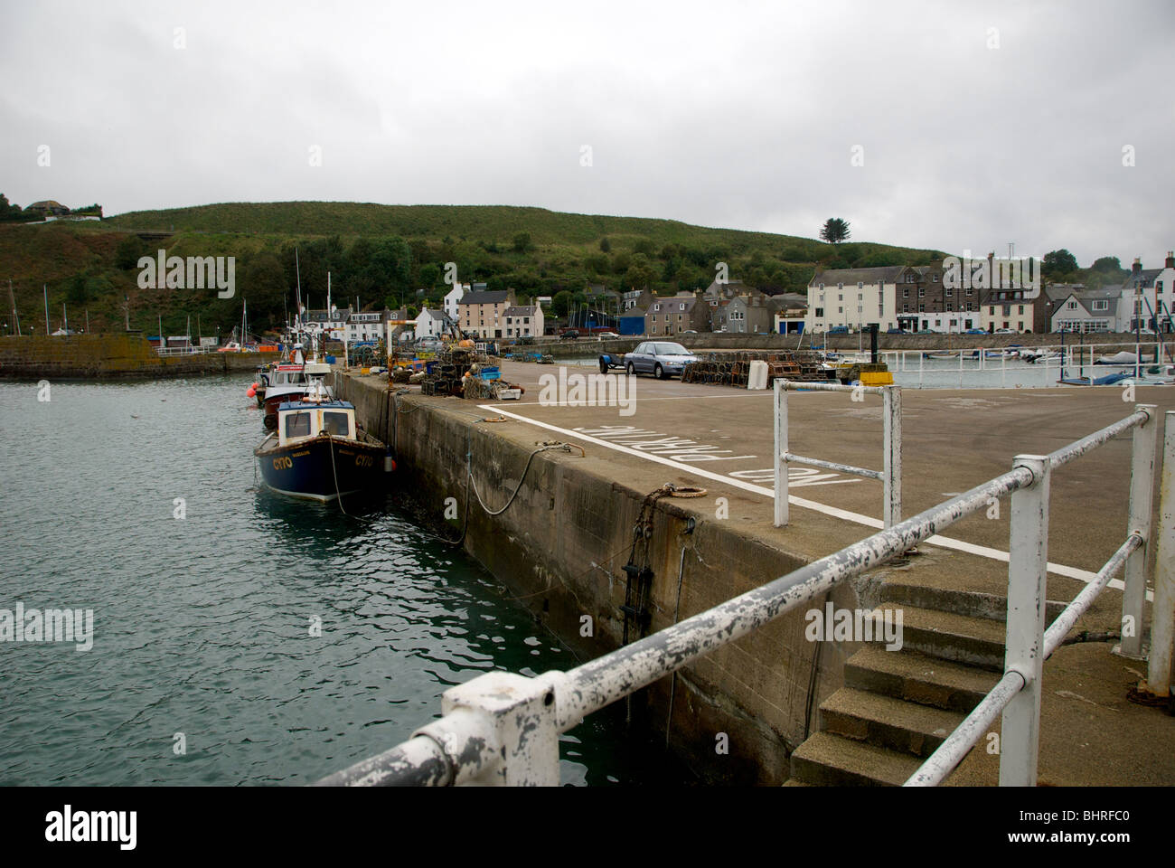 Stonehaven Aberdeenshire Scotland UK Harbour Harbor Fishing Boat Quay ...