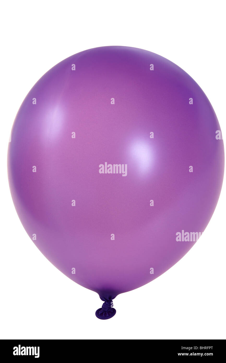 Violet balloon. Isolated on white Stock Photo - Alamy