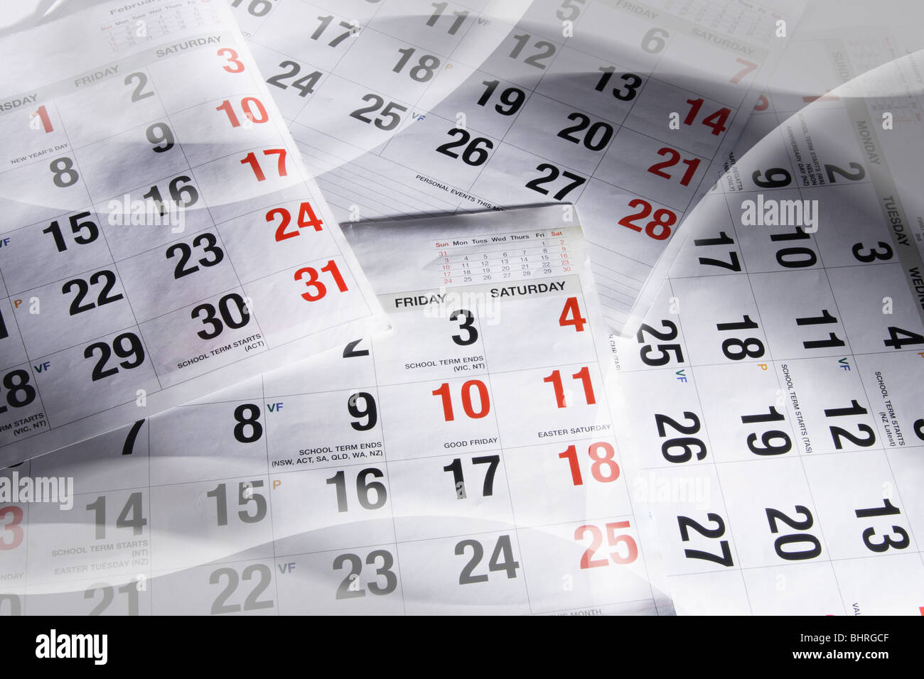 Calendar sheets hi-res stock photography and images - Alamy