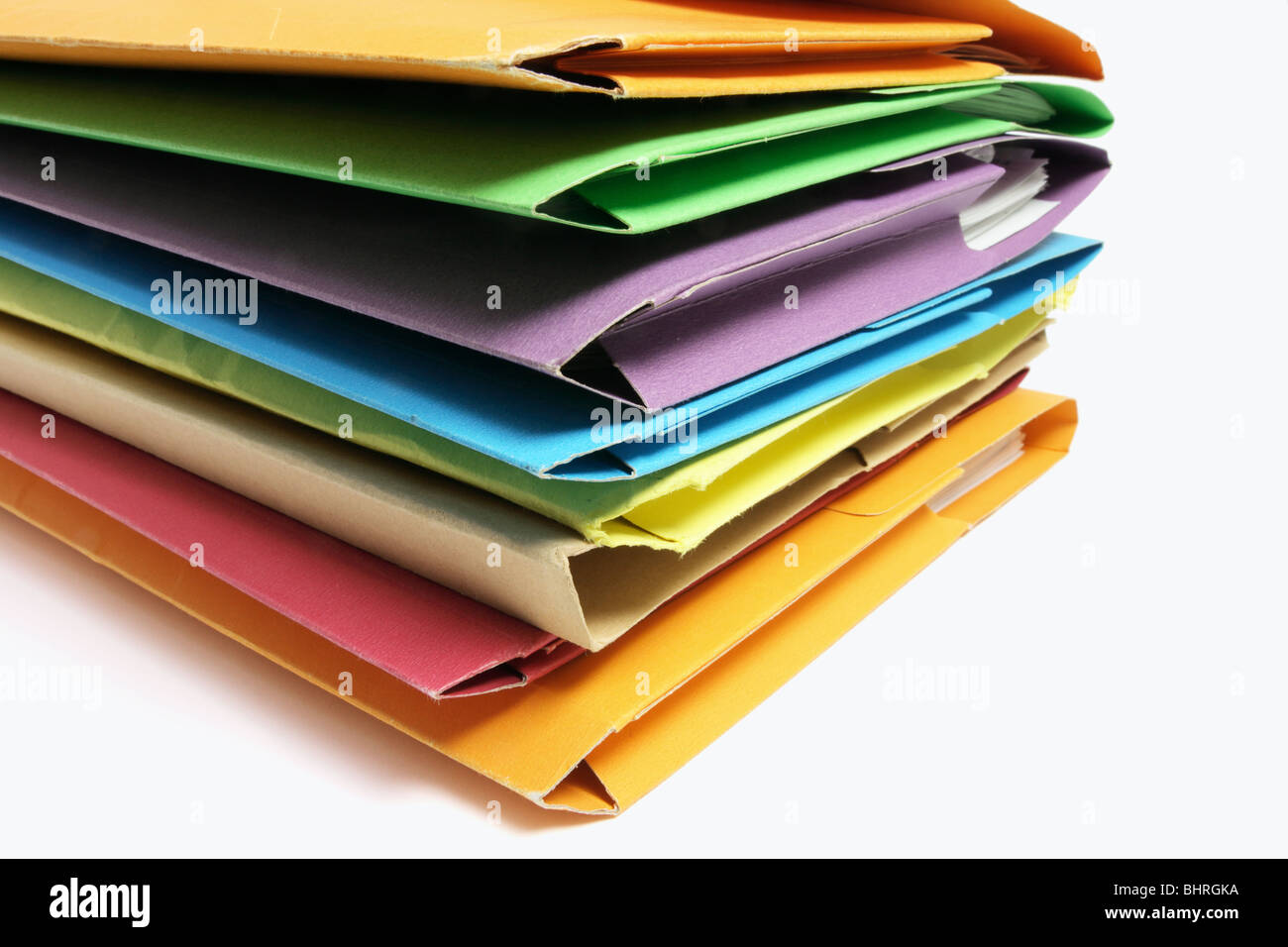 Stack of Folders Stock Photo - Alamy
