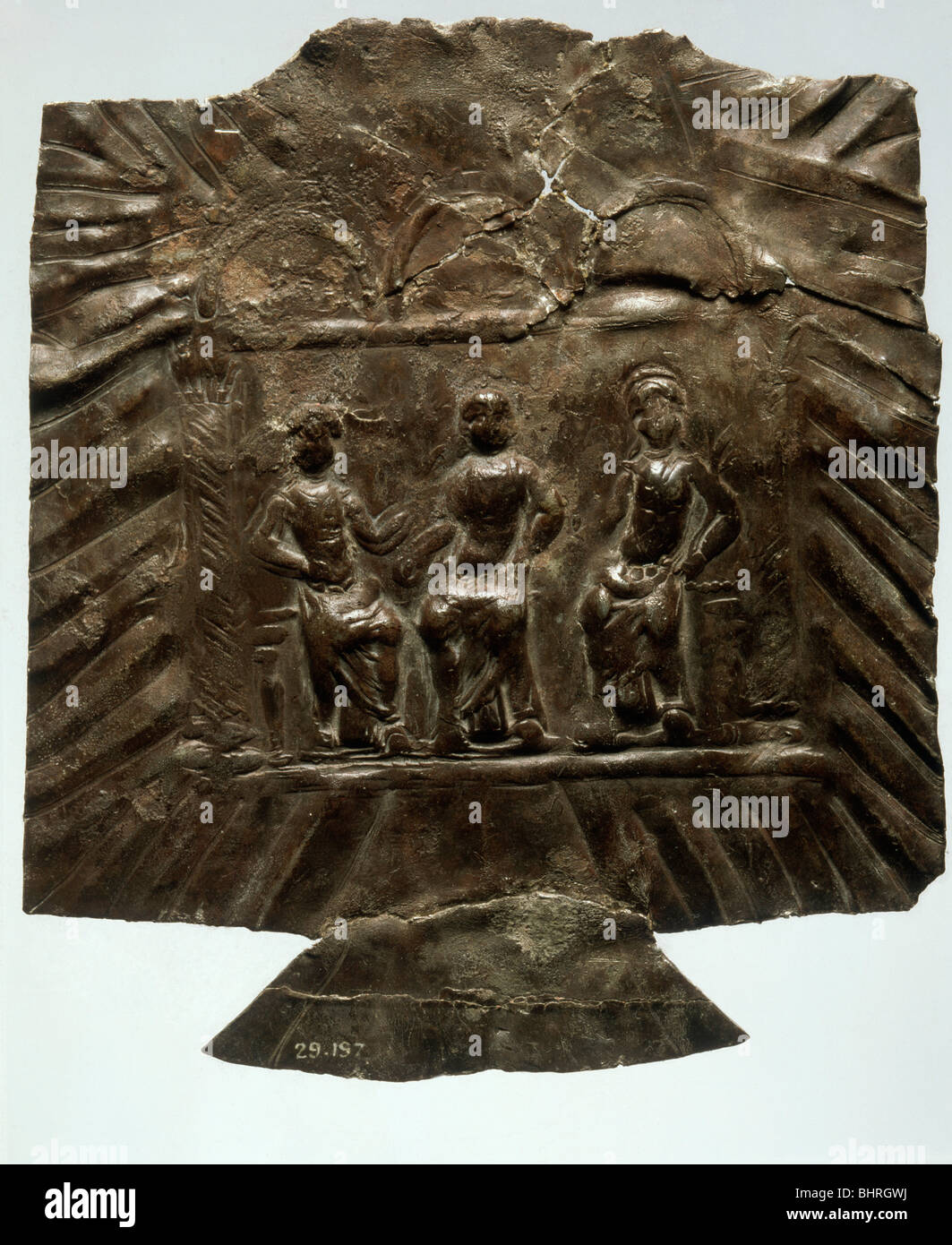 Plaque with the three Celtic mother-goddesses, Roman. Artist: Unknown ...