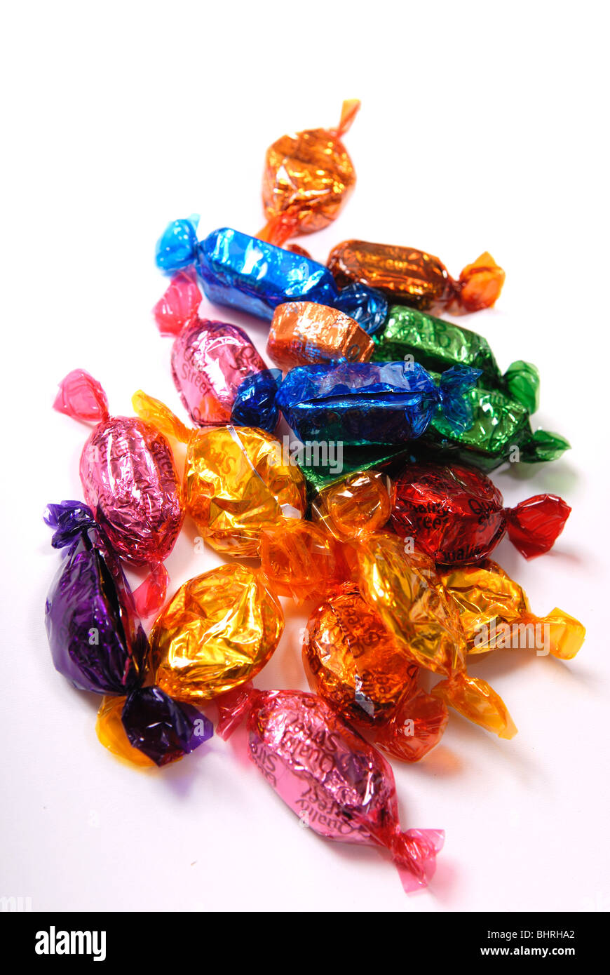 Selection of Coloured Sweets Stock Photo - Alamy