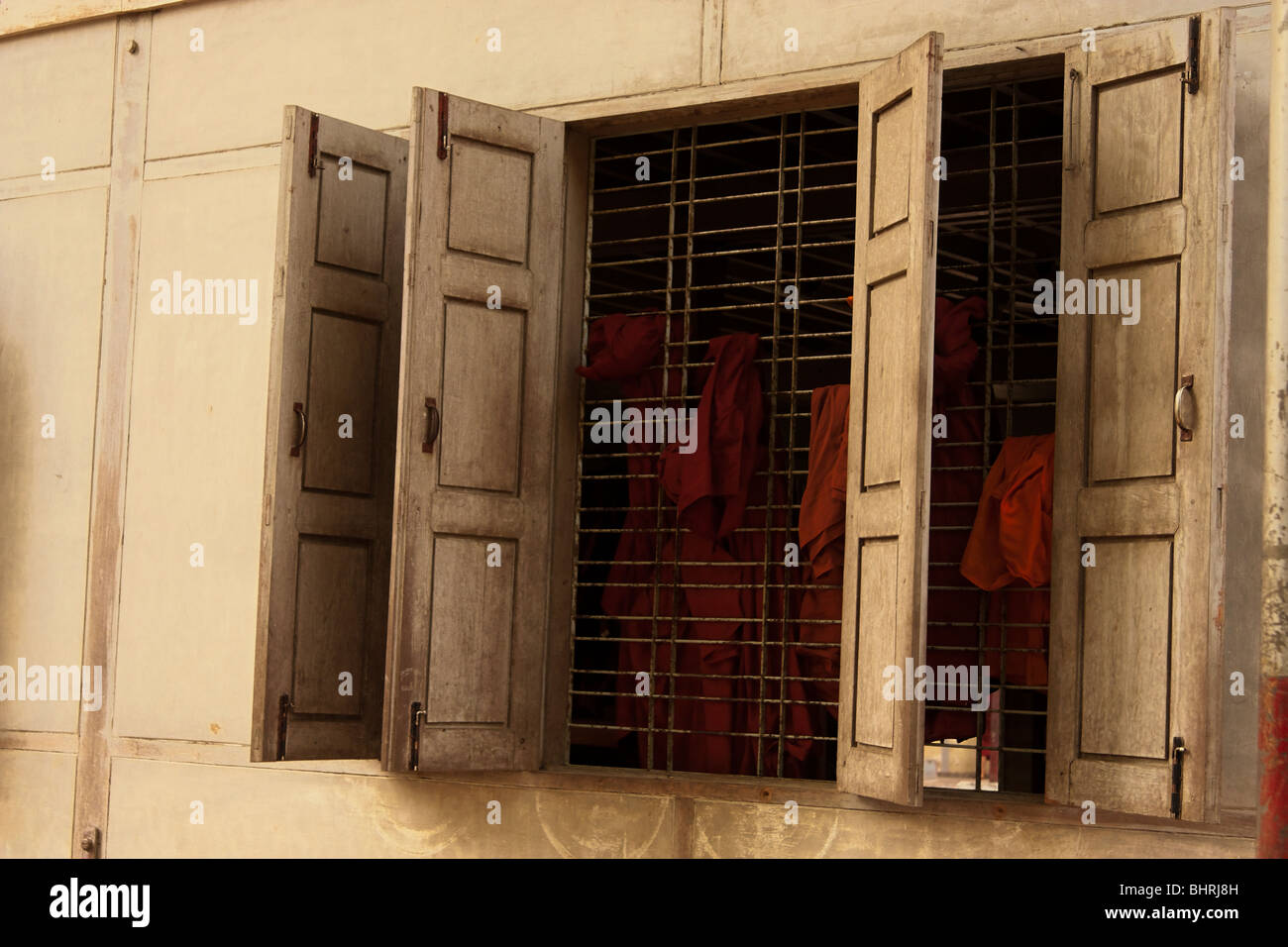 Window of monastery in Myanmar Stock Photo - Alamy