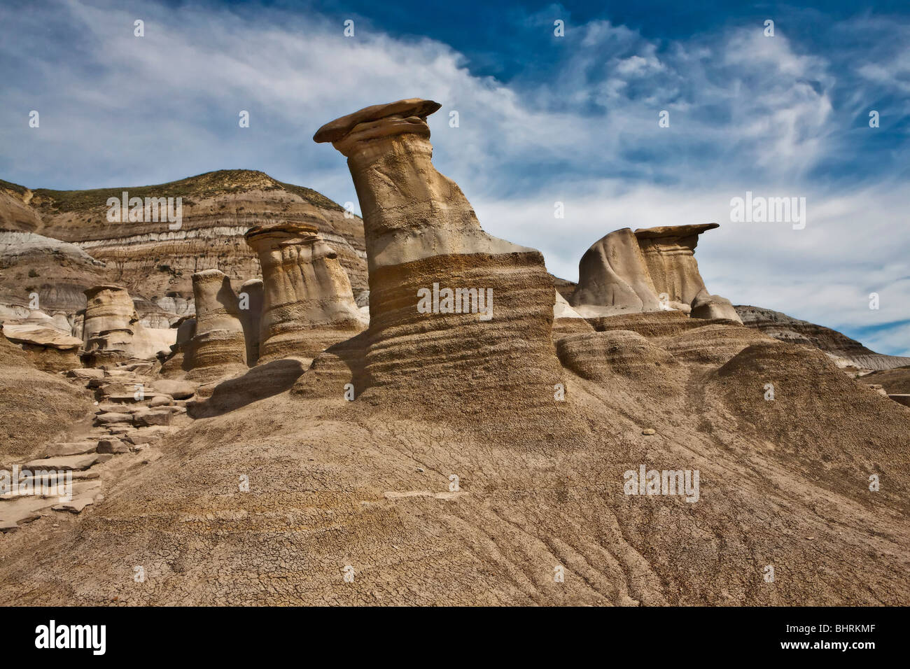 Hoodoos near Drumheller - Alberta - Canada Stock Photo - Alamy