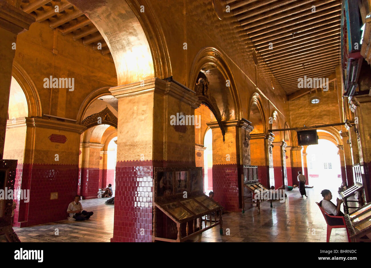 Monastery interior in Myanmar Stock Photo - Alamy