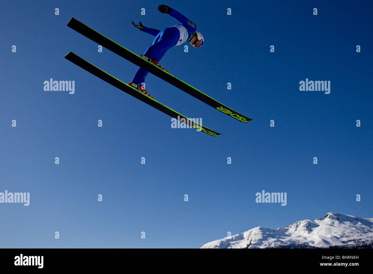Athlete competing in the Ski Jumping Team event at the 2010 Olympic ...
