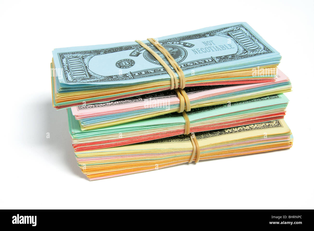 Stack of Game Banknotes Stock Photo - Alamy