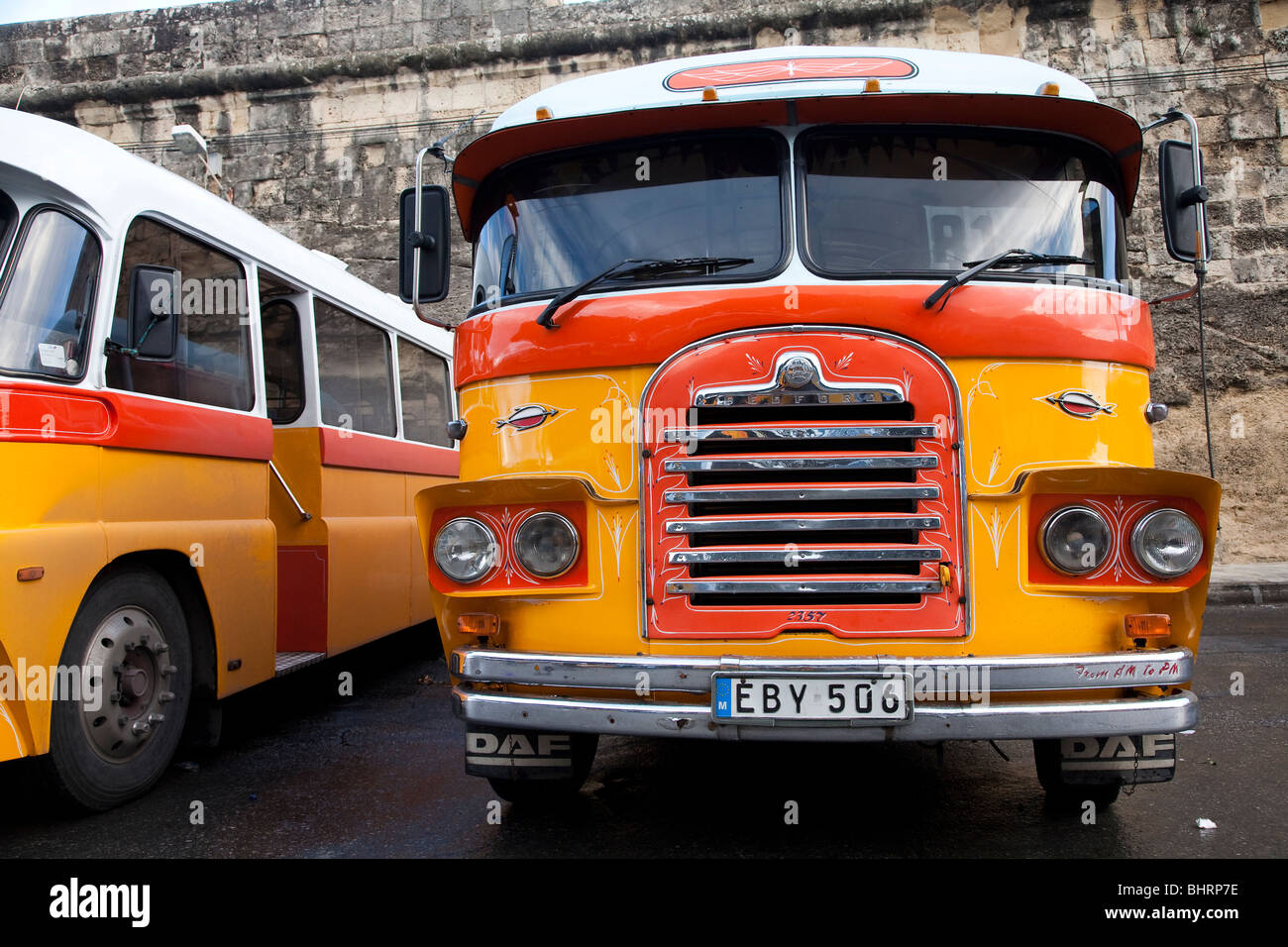 Buses on the island of Malta Stock Photo - Alamy