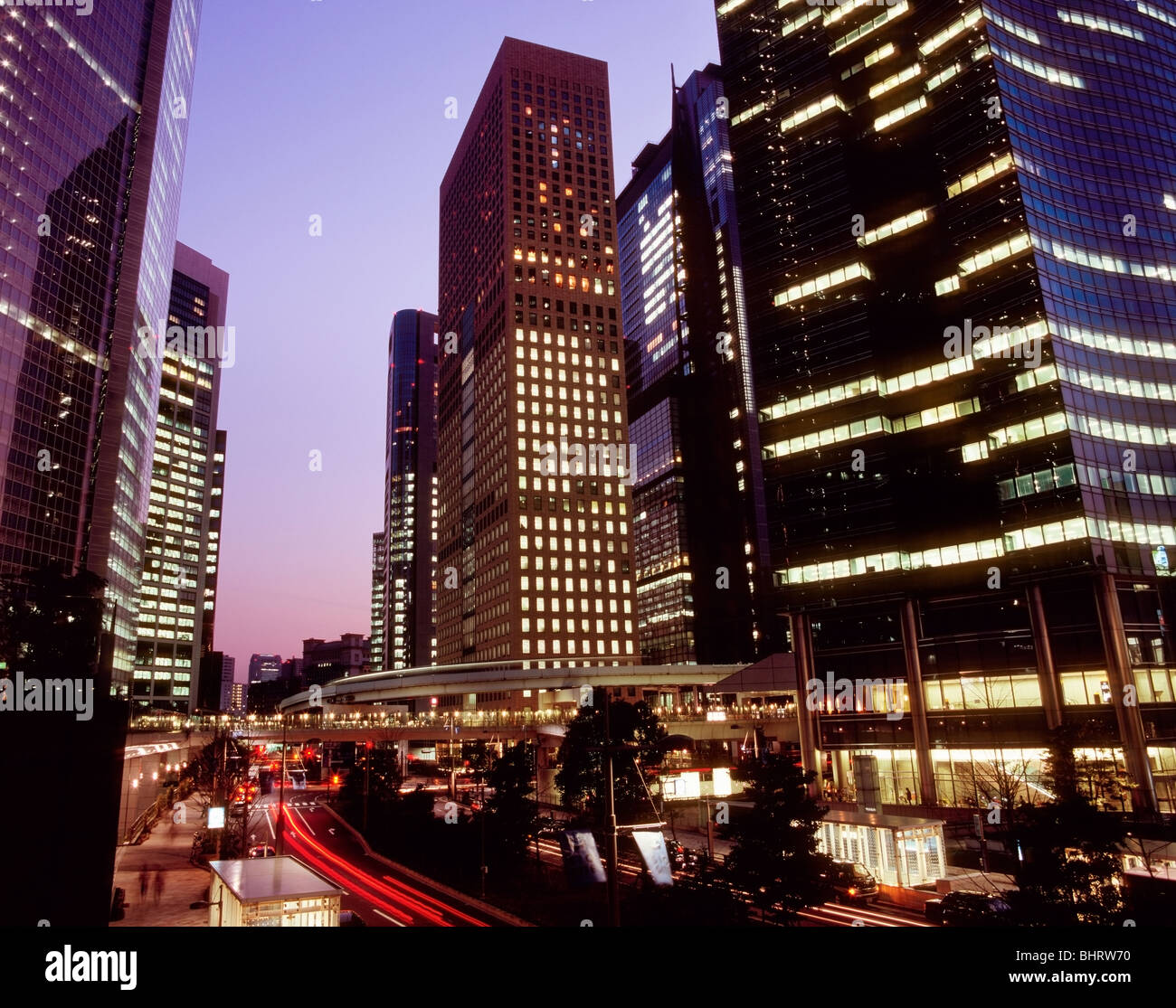 Night View of Shiodome Shiosite, Minato, Tokyo, Japan Stock Photo - Alamy