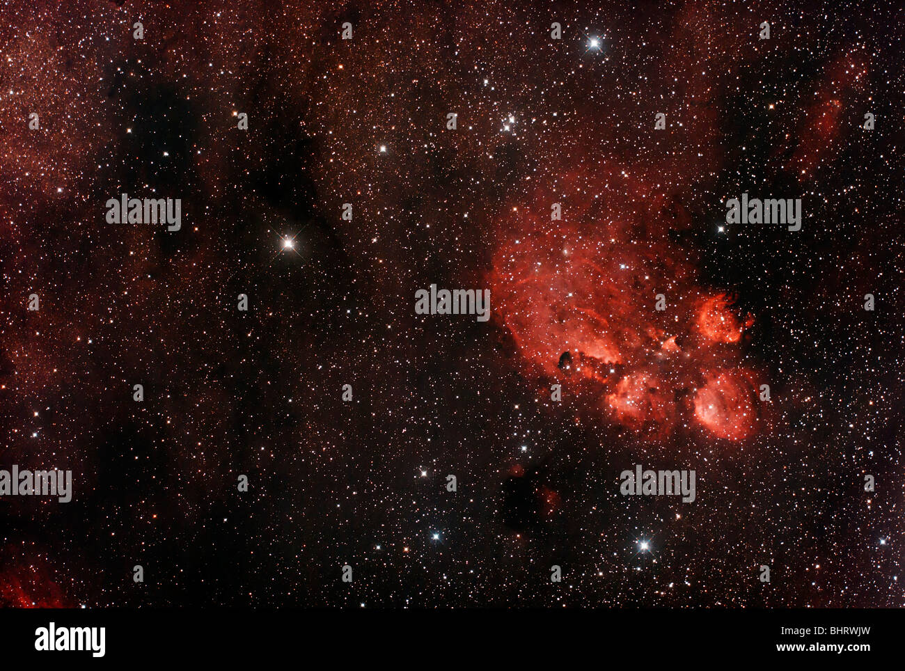 NGC 6334, Cat's Paw Nebula in the constellation Scorpius Stock Photo ...