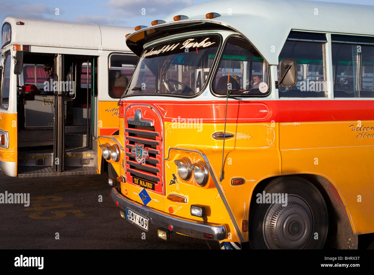 Buses on the island of Malta Stock Photo - Alamy