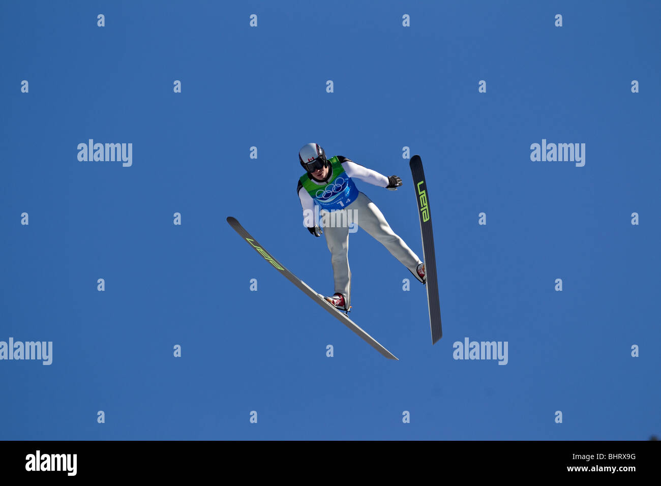 Stefen Read (CAN) competing in the Ski Jumping Team event at the 2010 ...