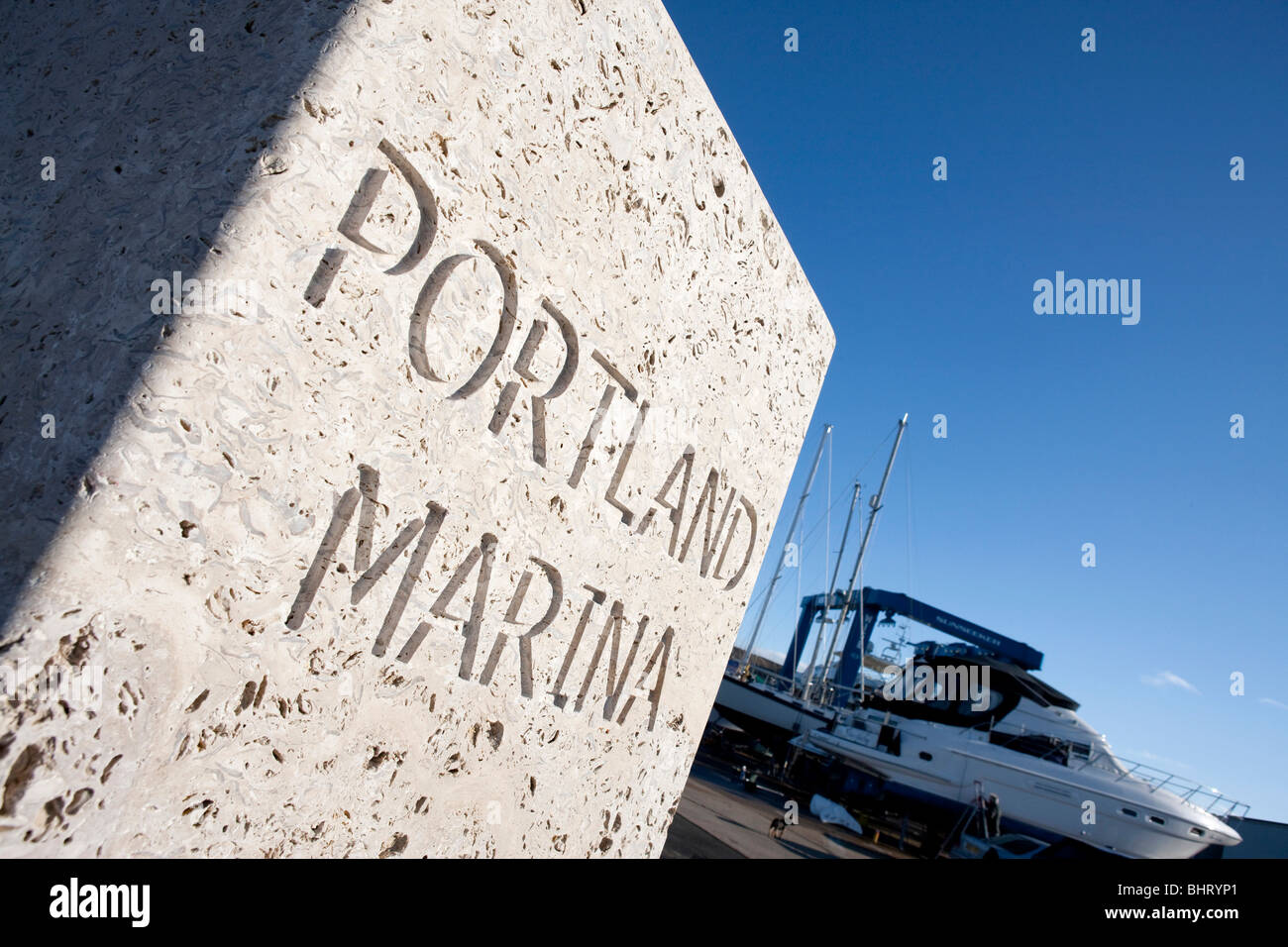 Entrance to Portland Marina, Weymouth, Devon UK Stock Photo - Alamy