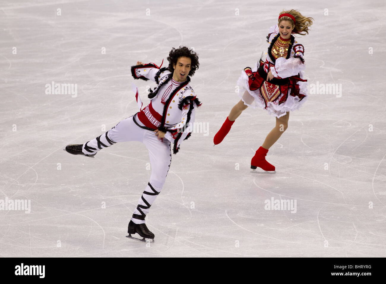 Tanith Belbin and Benjamin Agosto (USA)competing in the Figure Skating ...