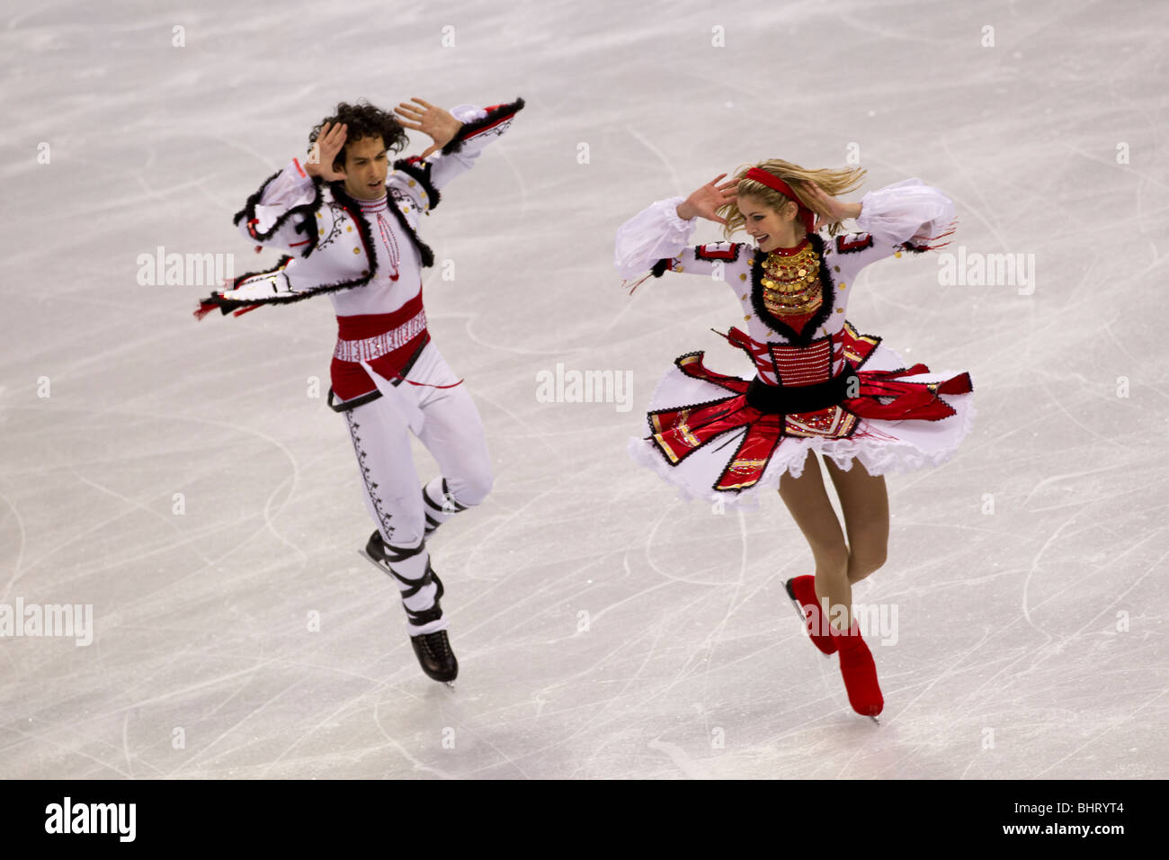 Tanith Belbin and Benjamin Agosto (USA)competing in the Figure Skating ...