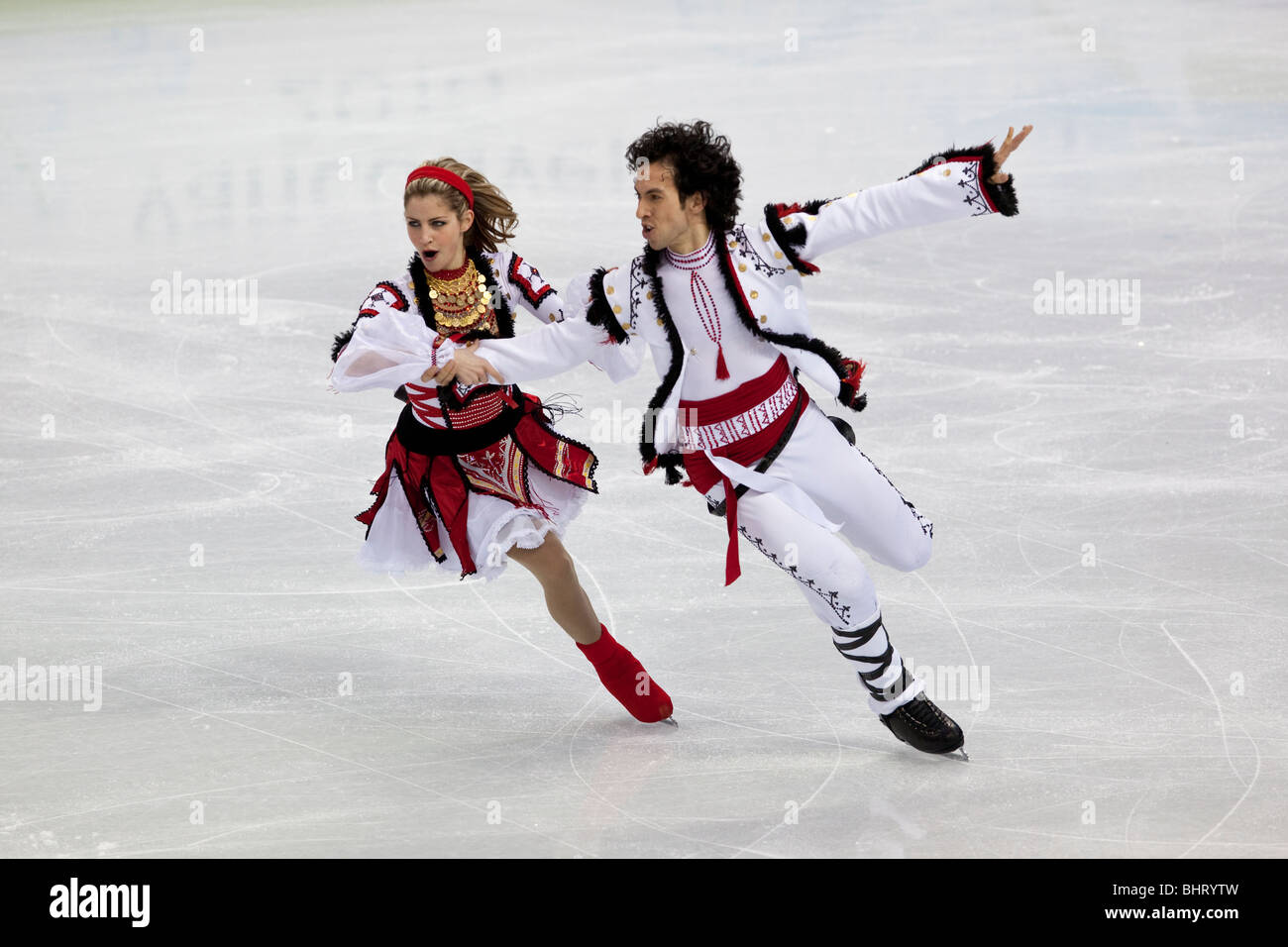 Tanith Belbin and Benjamin Agosto (USA)competing in the Figure Skating ...