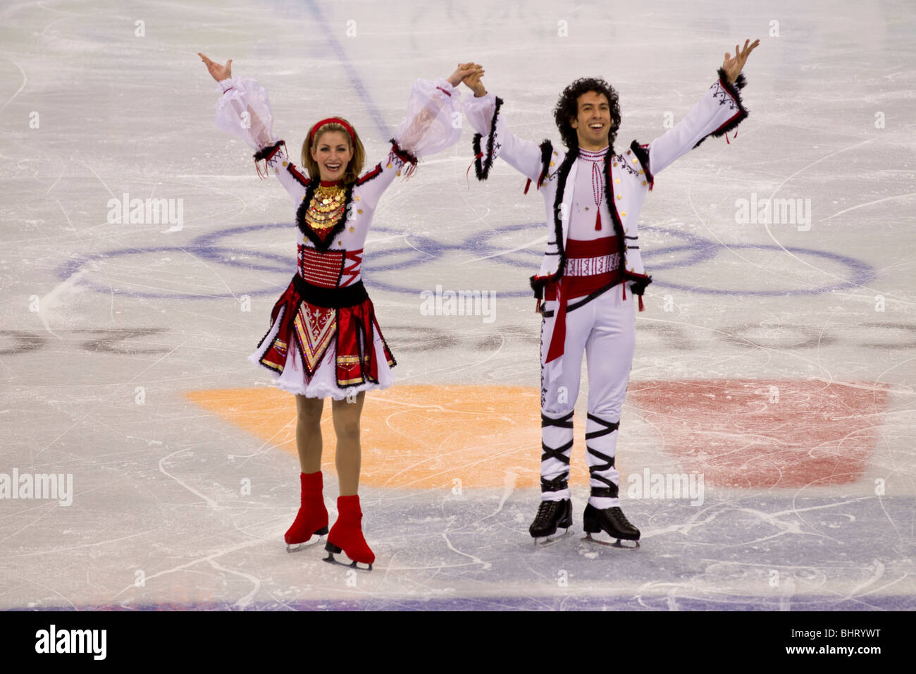 Tanith Belbin and Benjamin Agosto (USA)competing in the Figure Skating ...