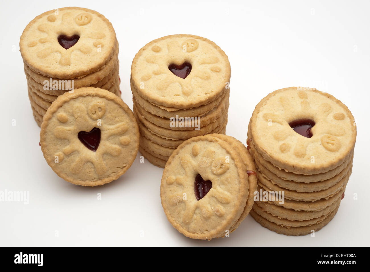 Stack cookie biscuits in Cut Out Stock Images & Pictures - Alamy