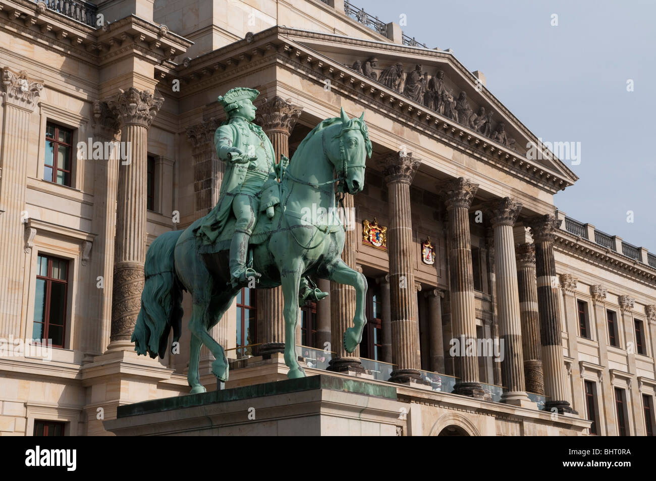 Braunschweig, memorial of Duke Carl Wilhelm Ferdinand in front of ...
