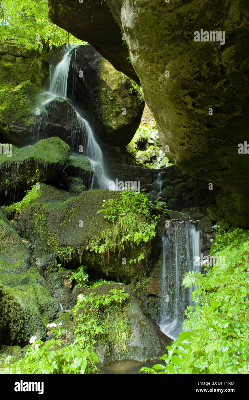 Lichtenhain Waterfalls, Saxon Switzerland, Saxony, Germany Stock Photo ...