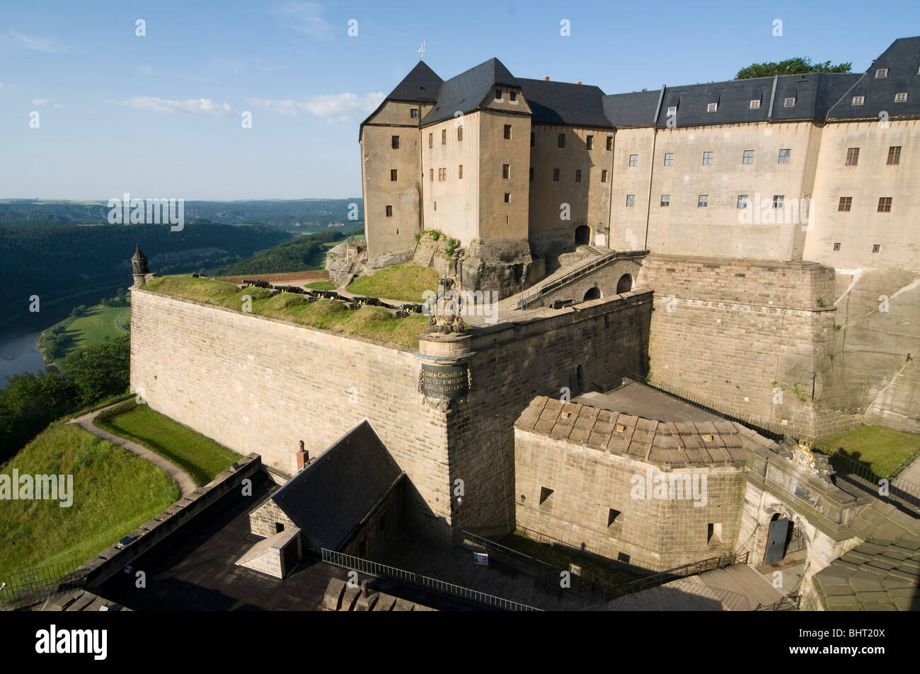 Festung Koenigstein, Saechsische Schweiz, Elbsandsteingebirge, Sachsen ...