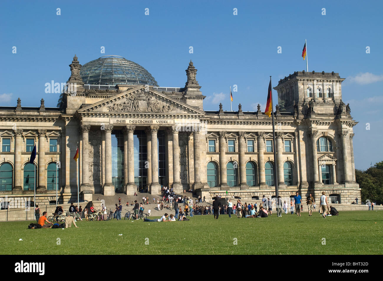 Reichstag, Reichstagsgebäude, Berlin which houses the Bundestag, the ...
