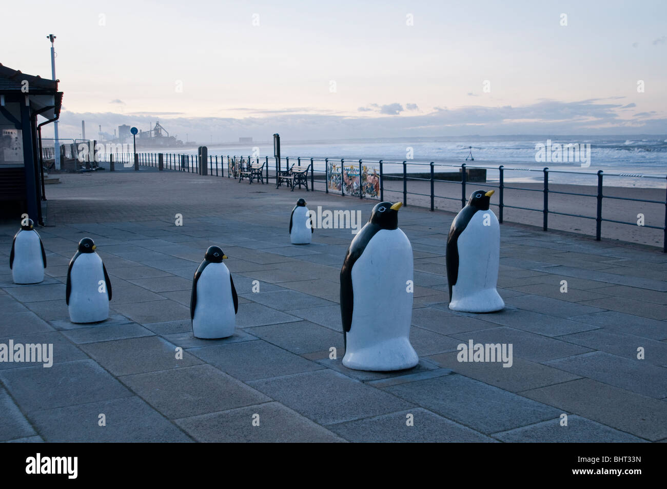 Penguin bollards redcar hi-res stock photography and images - Alamy