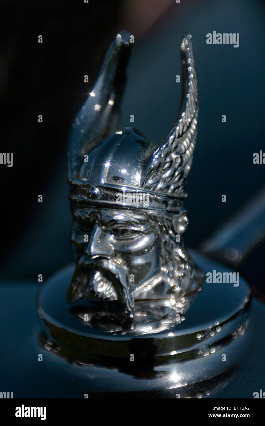 Viking bonnet emblem Stock Photo - Alamy