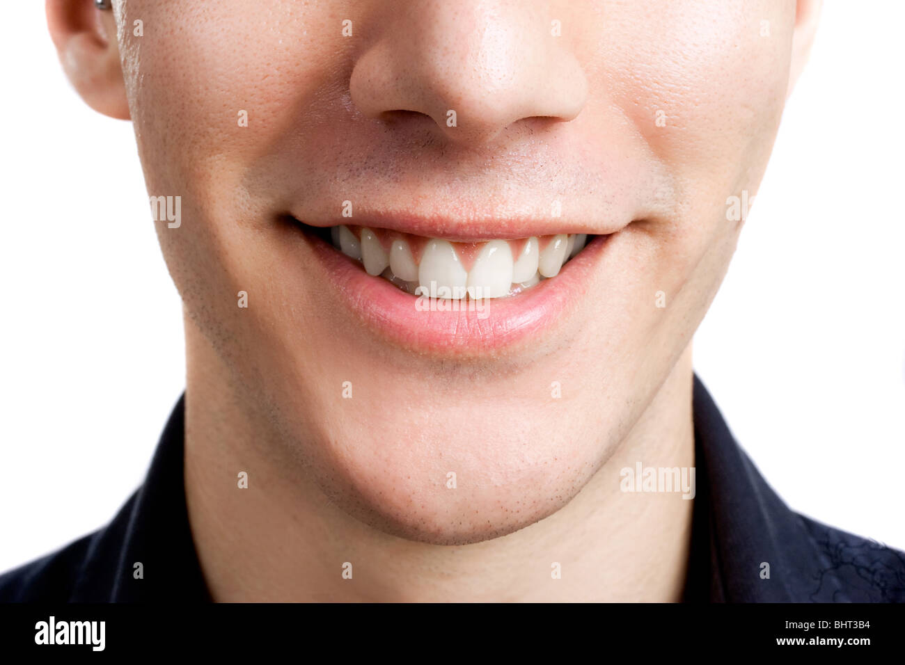 Men smile close up teeth hi-res stock photography and images - Alamy