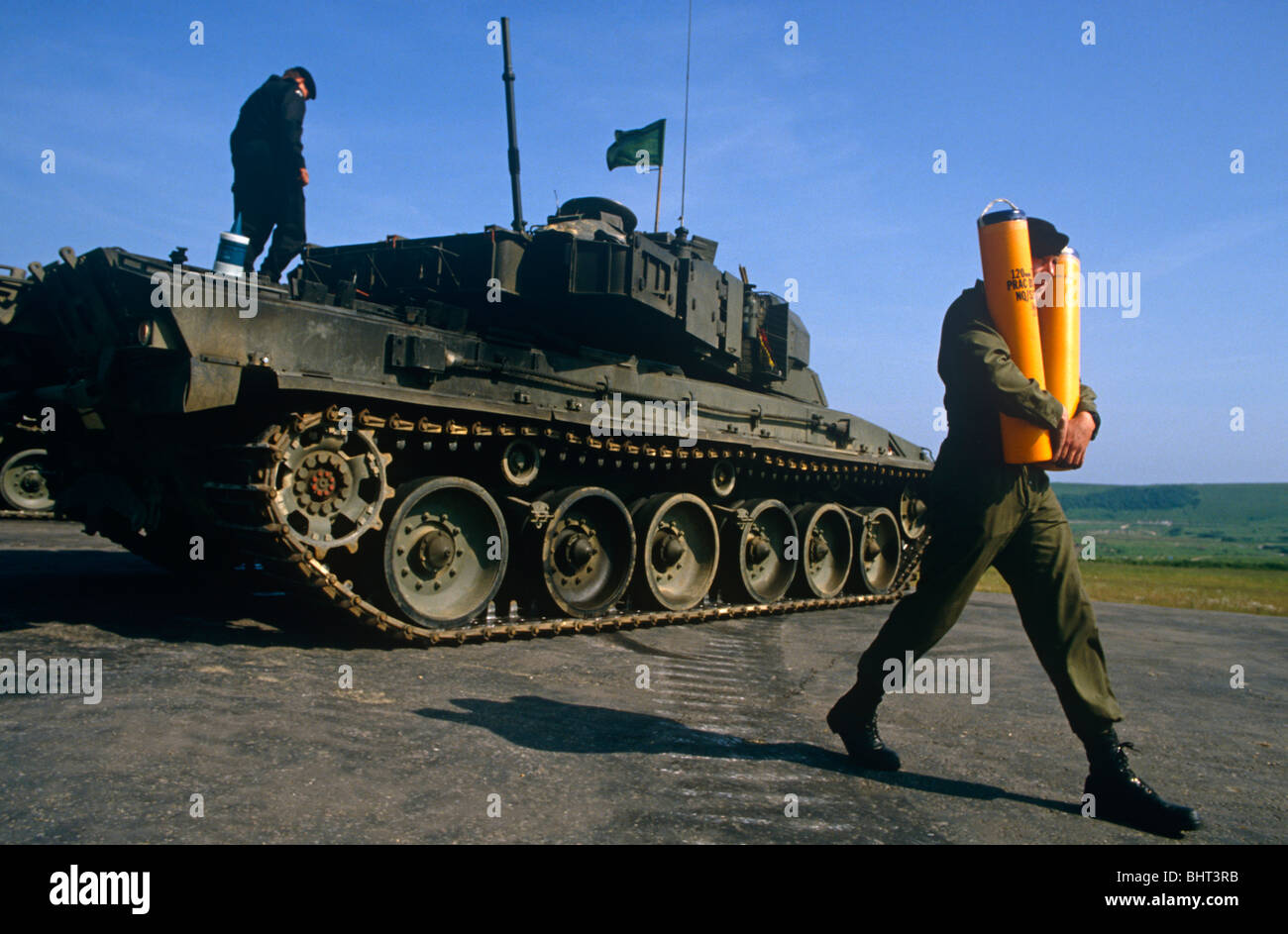 The crew from a Challenger 2 tank of the British army's Royal Tank ...