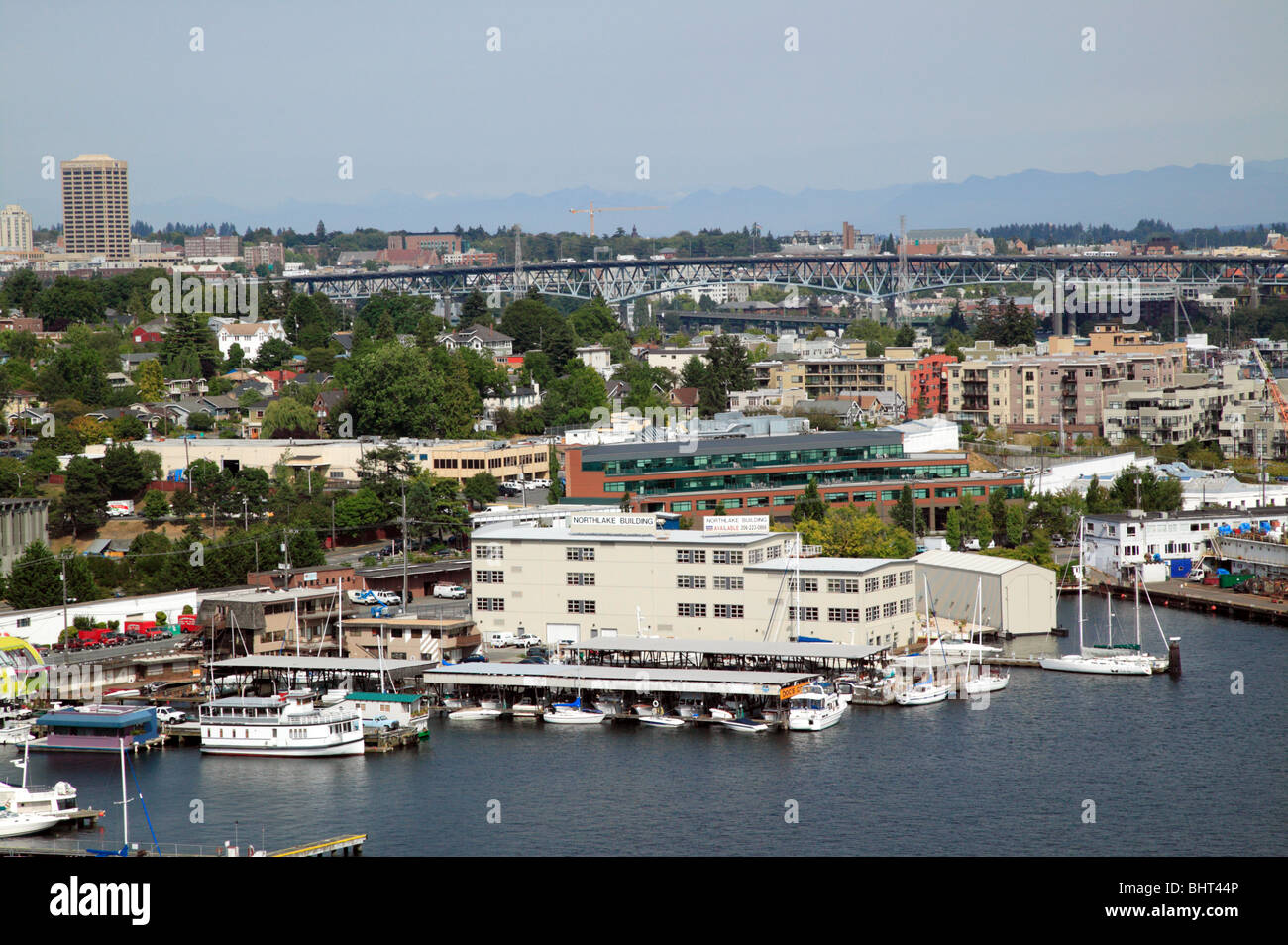 An arial view of the North West section of Lake Union Stock Photo - Alamy