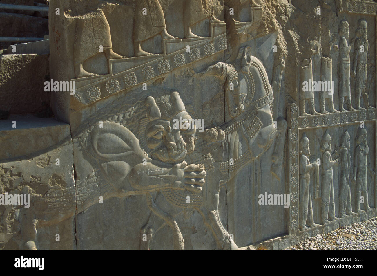 Relief sculpture at Apadana Palace, Persepolis, Iran Stock Photo - Alamy