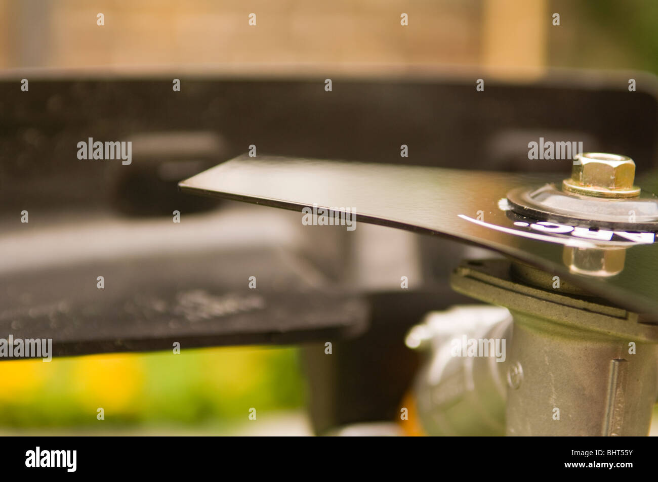 Close up of a brush cutter blade Stock Photo - Alamy