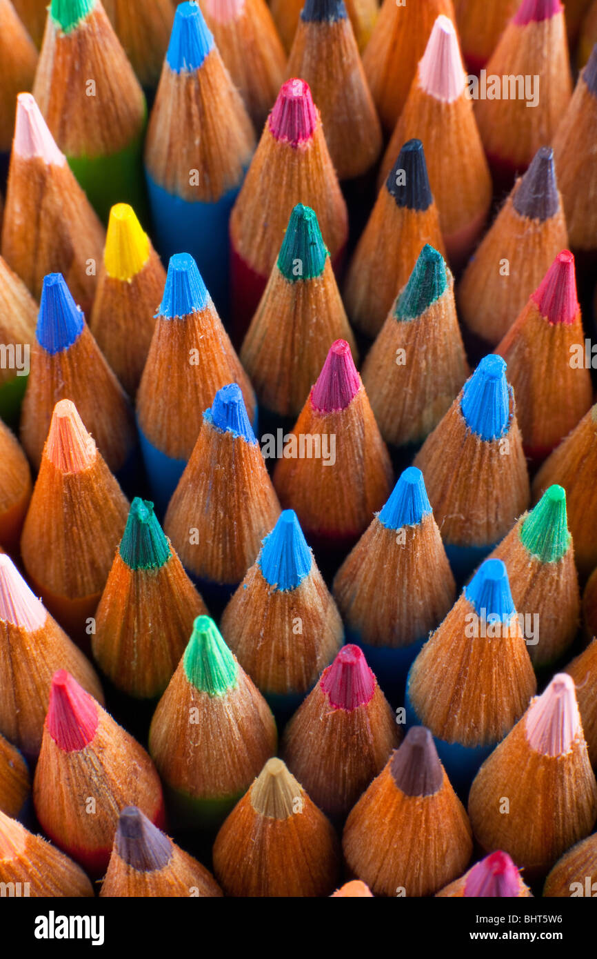 Bunch of color pencils Stock Photo - Alamy