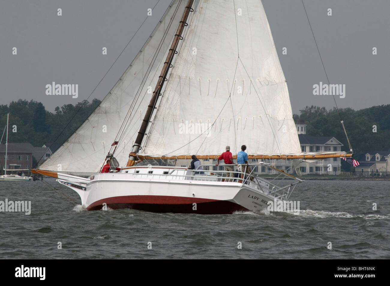 Skipjack LADY HELEN in the annual skipjack races Stock Photo - Alamy