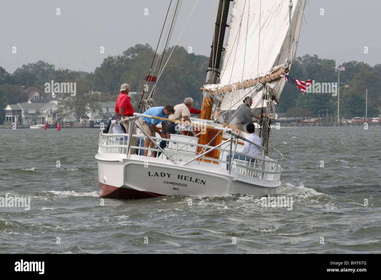 Skipjack LADY HELEN in the annual skipjack races Stock Photo - Alamy