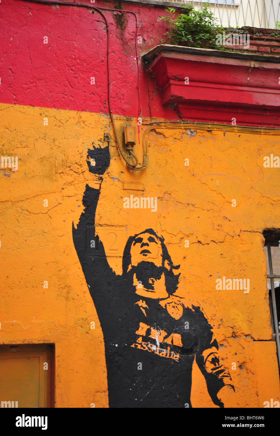 graffiti in rome - francesco totti football player depicted Stock Photo ...