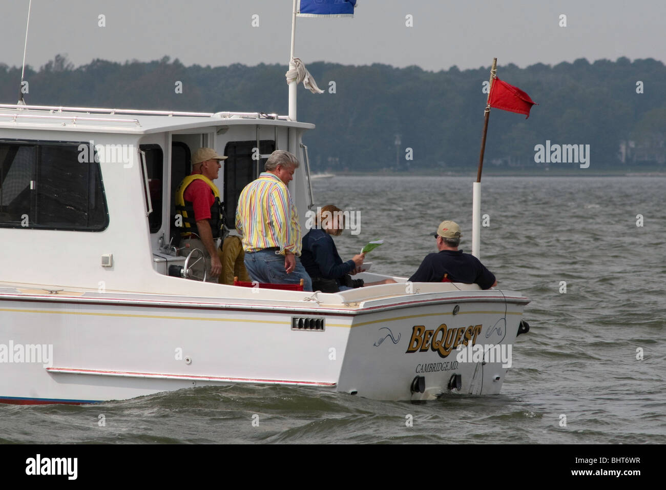 The race committee for the annual skipjack races Stock Photo - Alamy