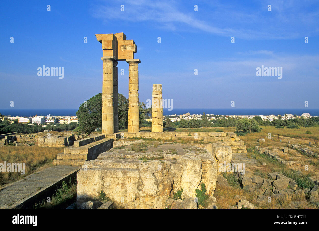 Acropolis near Rhodes Town, Rhodes Island, Greece Stock Photo - Alamy