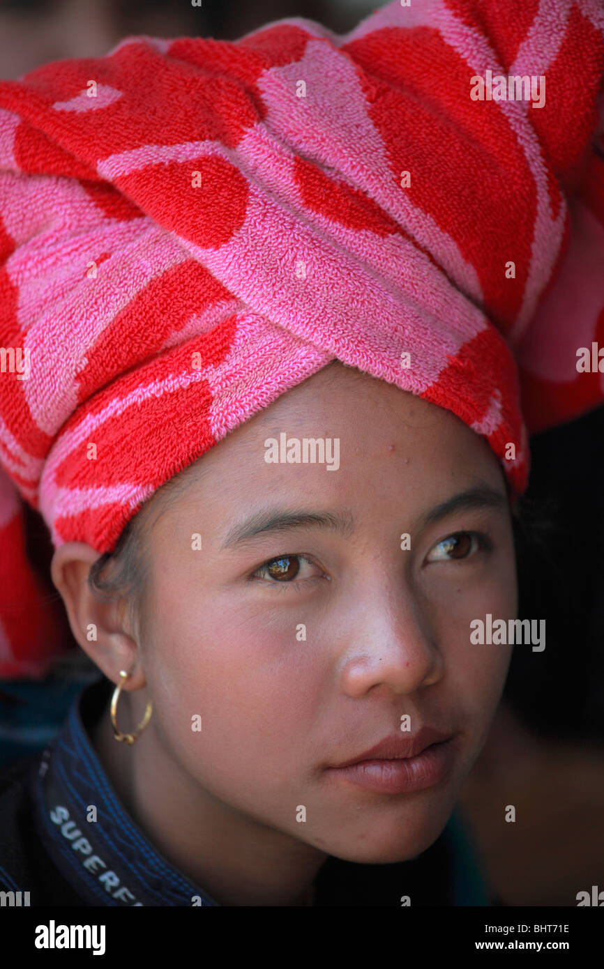 Myanmar, Burma, Nyaungshwe, Shan woman portrait, tribal people, Shan ...