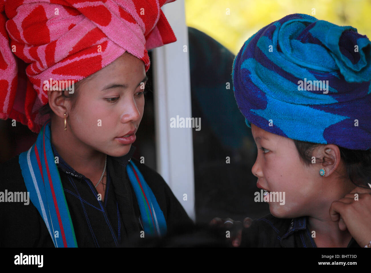 Myanmar, Burma, Nyaungshwe, Shan women portrait, tribal people, Shan ...