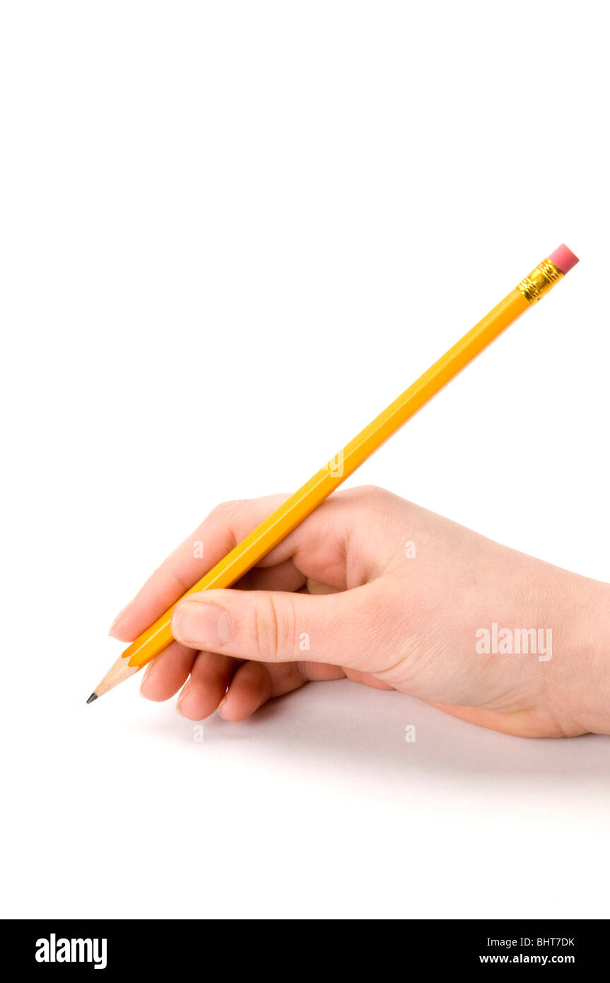 Hand Holding Pencil High Resolution Stock Photography and Images - Alamy