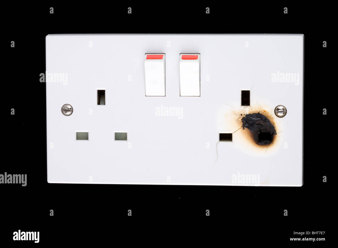 Burnt Out Power Socket Stock Photo Alamy burnt-out-power-socket-stock-photo-alamy