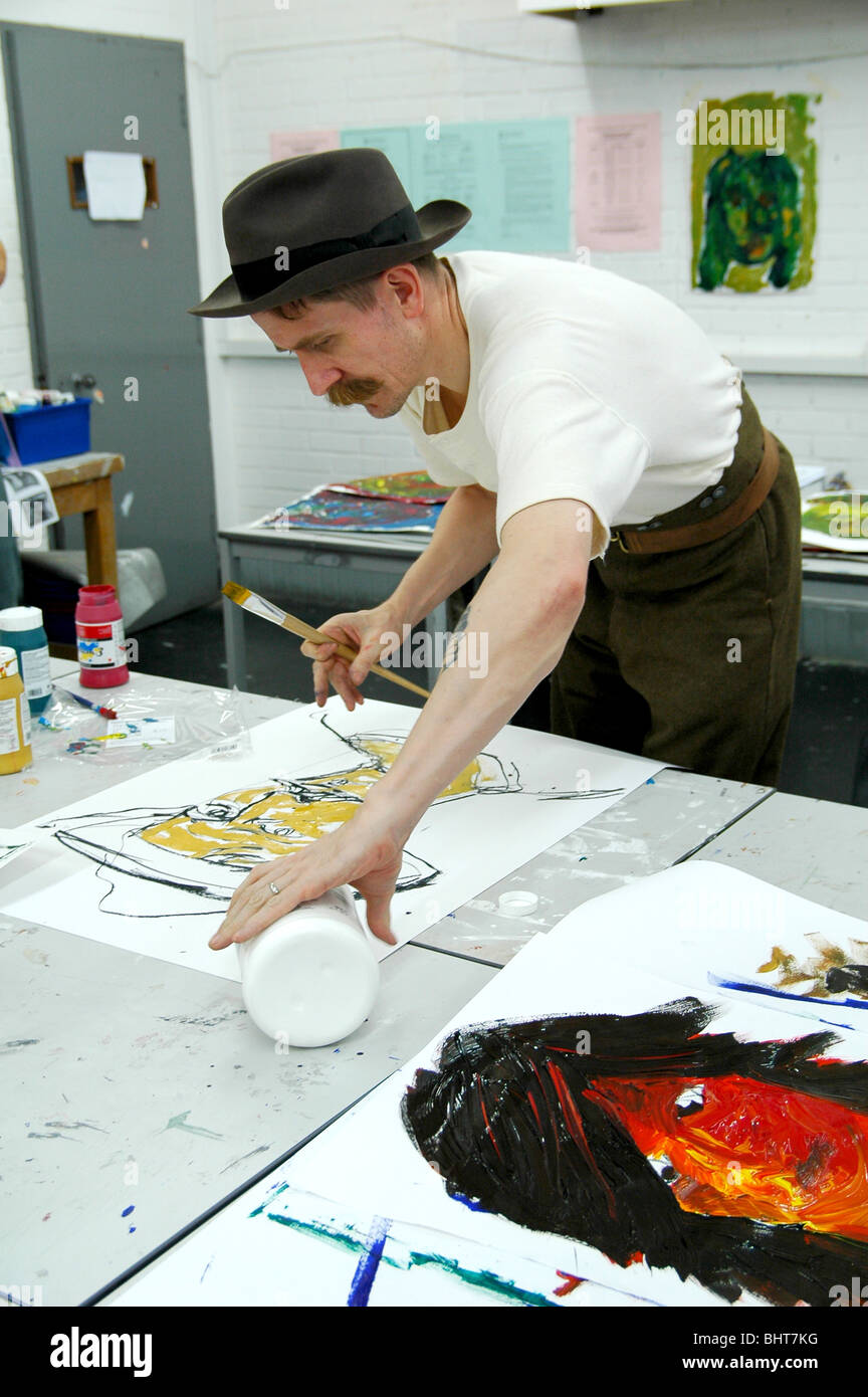 Billy Childish artist, giving a masterclass in self portraiture ...