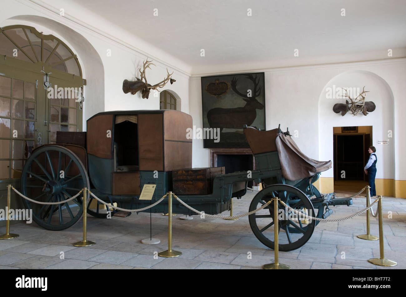 Schloss Moritzburg innen, Kutsche, Dresden, Sachsen, Deutschland ...